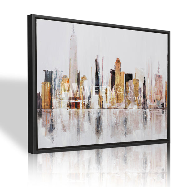 Tableau décoratif : abstraction lyrique avec cadre americain - Weenart ...